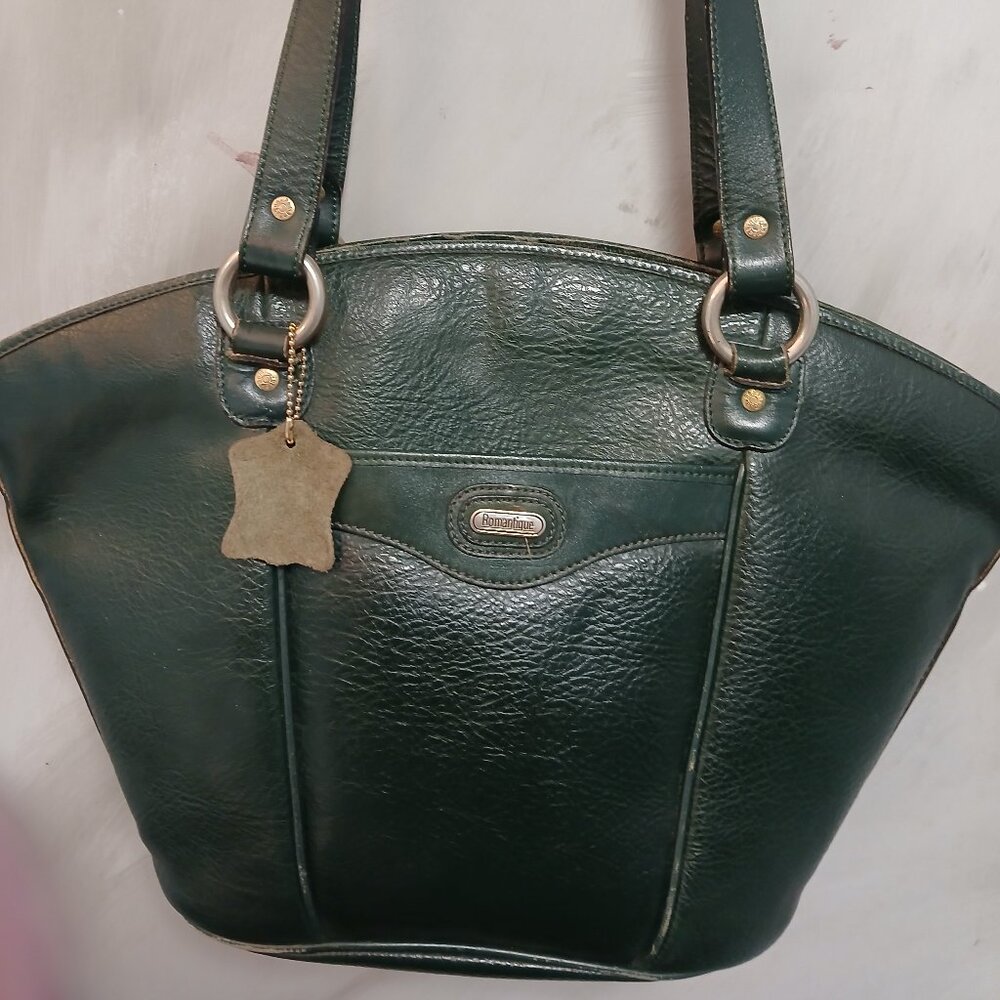 Romantique Moda Italiana Leather Bucket Bag - Gem